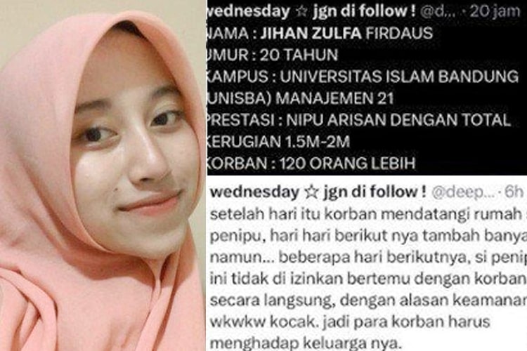 Ekspresi 'Tanpa Dosa' Jihan Zulfa Firdaus, Masih 20 Tahun Tipu Rp 2 Miliar!